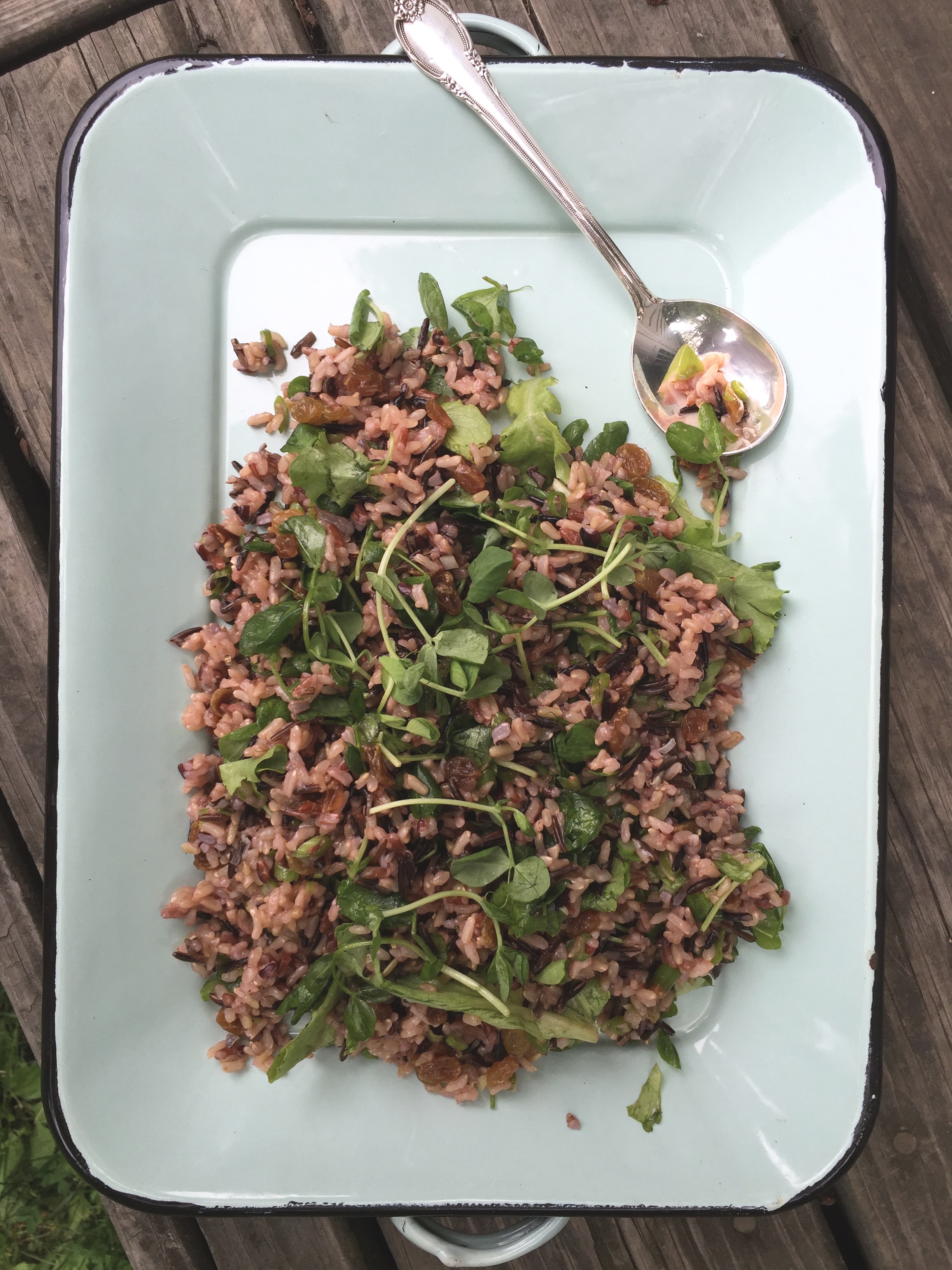 Wild Rice with Wild Greens | the ripe earth